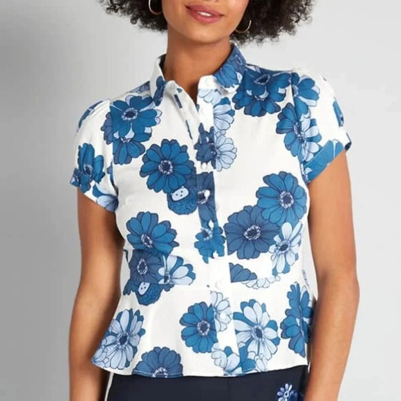 Modcloth | Tops | Modcloth X Collectif Beauty Of All Things Buttonup ...